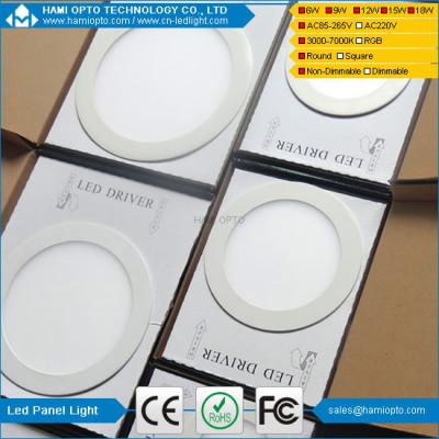China Super Bright 18W nature White Led Round Panel Light Fixture For Factory , AC 85V - 265V for sale