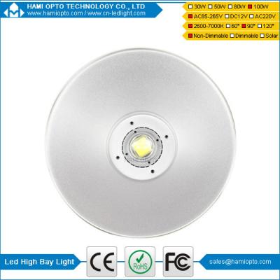 China High power Dimmable 100W Led High Bay Lighting Fixtures 50~60Hz for commercial building for sale