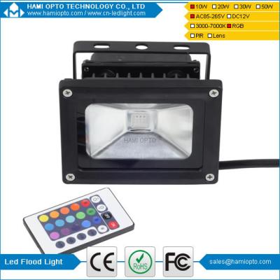 China Solar LED flood light 10W 12 volt led flood light RGB 10W with CE,RoHS for sale