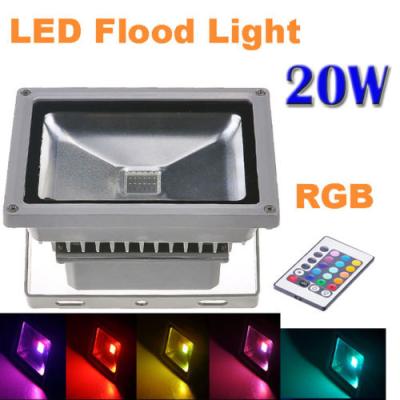 China 20W Waterproof Outdoor Security LED Flood Light Spotlight High Powered RGB Color Change for sale