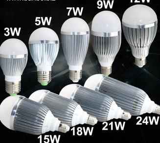 China LED bulb light 3W-5W-7W-9W-10W-12W-15W-21W-24W for sale