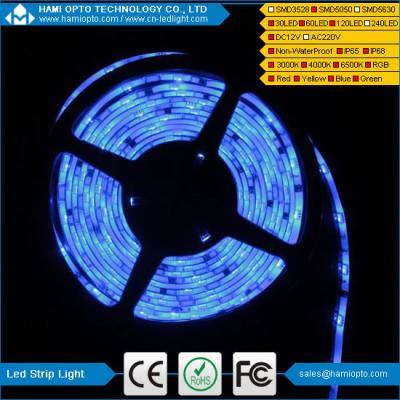 China SMD5050 5M Blue Waterproof LED Strip 150 LEDs Light Flexible 30led/M for sale