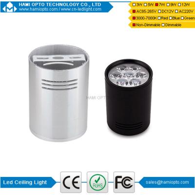 China 7W LED Downlight Surface Mounted Ceiling Round Spot Light Tilt Adjustable 7W LED for sale