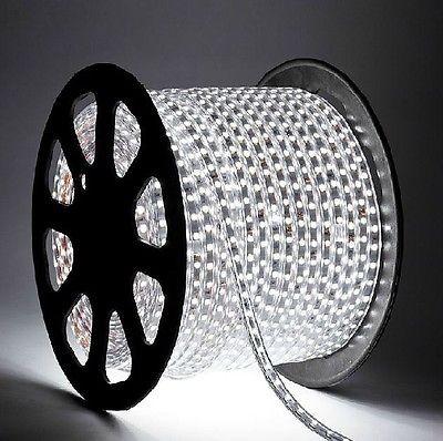 China Cool White 120/250V High Power SMD5050 Flexible LED strip rope Lights Custom Cut for sale
