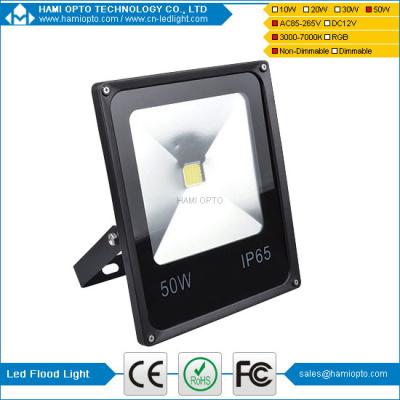 China New Slim 50W LED Flood Light Cool/Warm White Outdoor Spotlight Black AC85-265V for sale