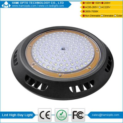 China 150 Watt LED High Bay UFO Lights -16,500 Lumen- Ultra Efficient 110 Lumens to Watts - Warehouse LED Lights for sale