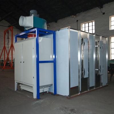 China Walk-in Type Manual Powder Spray Coating Cyclone Booth with CE Approved for sale