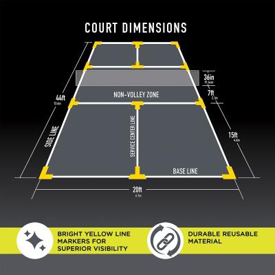 China Kit de marcadores de campo de pickleball marcadores de campo de pickleball marcadores de linha portáteis temporários como marcar posições paddle à venda
