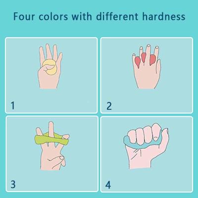 Cina 4pcs Recupero della forza della mano, presa e separazione del dito Strenching Training Tool Finger Exercise Mud in vendita