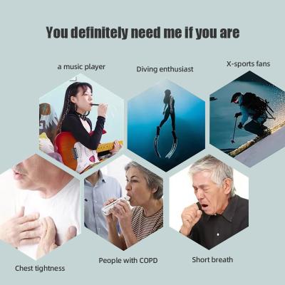 China 2e generatie ademtrainer Apparaat Long Breath Trainer Ademhaling Max Voor hersteltraining Lunge C verhogen Te koop