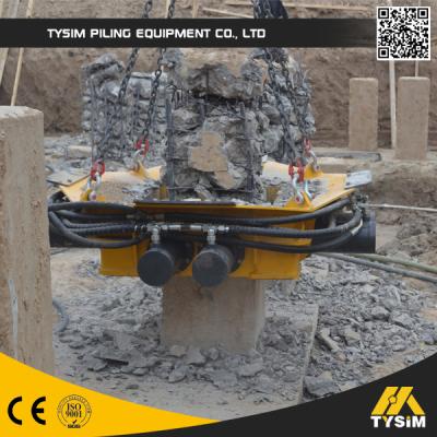 China Hydraulischer konkreter quadratischer Stapel-Unterbrecher für den Bagger, der Grundlagen-Stapel zerquetscht zu verkaufen