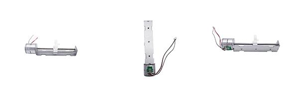 Close-up view of stepper motor components