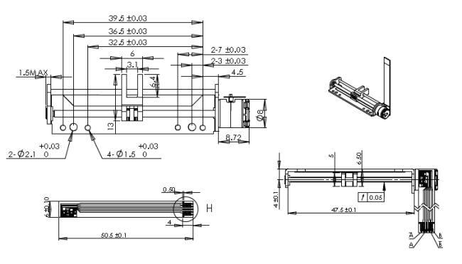 Technical drawing of VSM08138 Motor
