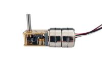 China 15mm Double Stack Stepper Motor with Worm Gearbox 5V DC 21:1 Gear Ratio 18° Step Angle for sale