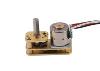 China 10mm Worm Mini Geared Stepper Motor 5V 2 Phase Horizontal Right Angle Gearbox 10-1000 Ratio for sale