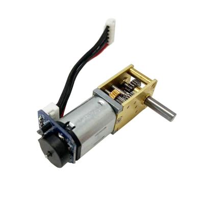China 12V N20 Micro DC Brush Motor Horizontal Gear Reducer with Encoder for sale