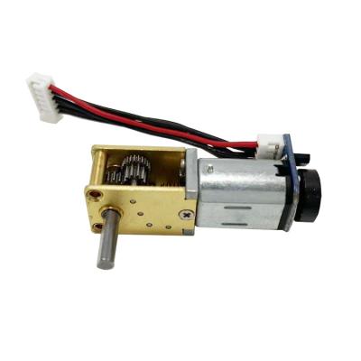 China 12V N20 Micro DC Brush Motor Horizontal Gear Reducer with Encoder for sale