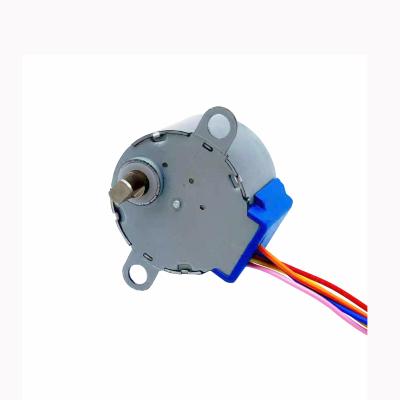 China 24mm Diameter Permanent Magnet Stepper Motor with Gearbox 385mA Current 5v 12v 24v Voltage for sale