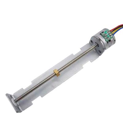 China 15mm 9V DC Miniature Slider Screw Stepper Motor with 0.02mm Displacement Resolution and 2 Phase Precision for sale