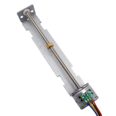 China 15mm 9V DC Miniature Slider Screw Stepper Motor with 0.02mm Displacement Resolution and 2 Phase Precision for sale