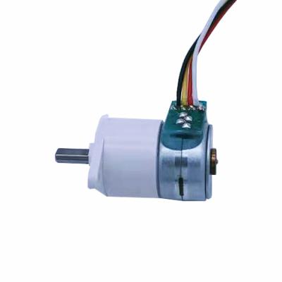 China 15mm 2 Phase 4 Wires Geared Stepper Motor with 18 Degree Step Angle and 5 VDC for sale