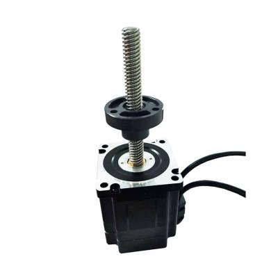 China 86mm NEMA34 trapezoidal Tr lead screw linear hybrid stepper motor with optical encoder for sale