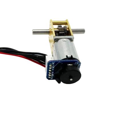 China 3V 5V 12V Right Angle Gearbox N20DC Worm Motor with Encoder Dual Output Shaft Micro DC Motor for sale