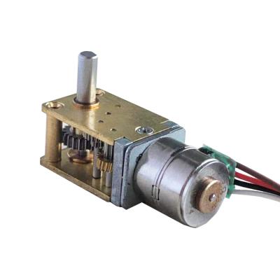 China 3V 5V  Precious 10mm Diameter 18 Degree Step Angle  Geared DC Stepper Motor With Metal Gearbox Horizontal Gear Reducer for sale