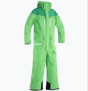 China Snow Wear one piece quick dry shiny ski jacket suit for sale