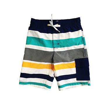 China High Quality, Printed Boys' Beach Shorts, Breathable, Non-toxic, Quick Dry, Soft and Comfortable for sale