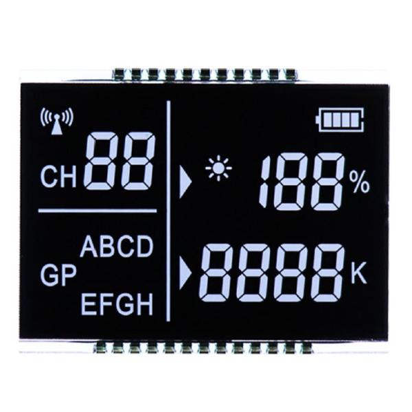 Ecrã LCD de Segmento Redondo Taça de Água Octagonal VA Ecrã LCD de Sete Segmentos para Temperatura e Umidade