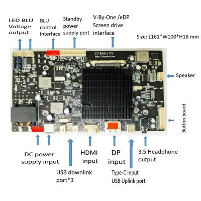 China 27" UHD Industrial TFT LCD 3840x2160 Resolution eDP 1.4 1000 cd/m2 60Hz RoHS/REACH EU/US Stock Operating Temp. 0C to 50C for sale