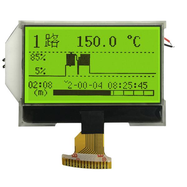 STN Yellow Green Monochrome Graphic LCD Display 128x64 Positive 3.3V SPI