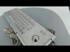 Tastiera metallica inglese con trackball in acciaio inossidabile 304