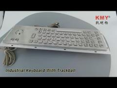 Stainless Steel Industrial Keyboard With Trackball 65 Keys Waterproof