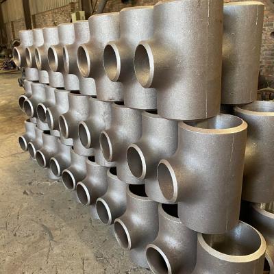 China Seawater Corrosion Resistant Copper Nickel Equal Tee with Butt Weld Connection ASME B16.9 Compliant for sale