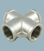 China Polished Cross-connection Pipe Fitting with Threaded Connection for sale