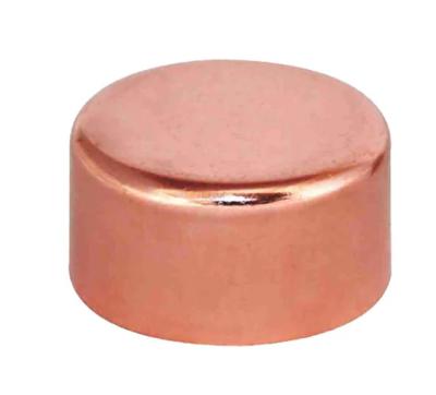 China Versatile Copper Pipe Cap With Polished Finish - Temperature Rating 400°F for sale