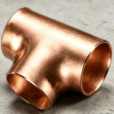 China ASTM B466 C70600 CuNi 90/10 Equal Tee Marine Grade Seawater Corrosion Resistant Fitting for sale