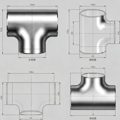 China Hot Sale Cupro Nickel Equal Tee 90/10 C70600 ASME B16.11 Threaded/Socket Weld for sale