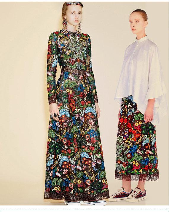 다 착색된 레이스 직물