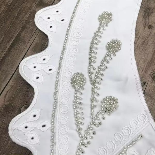 蕾絲珠 Applique Pattern Fabric Embroidery False Collar Embroidery 액세서리