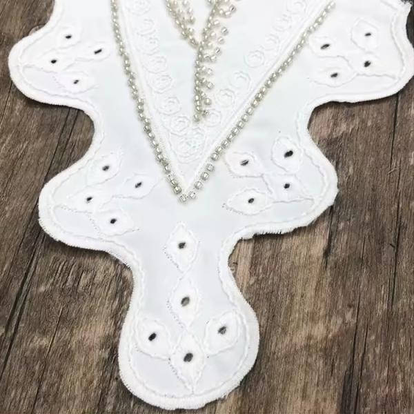 蕾絲珠 Applique Pattern Fabric Embroidery False Collar Embroidery 액세서리