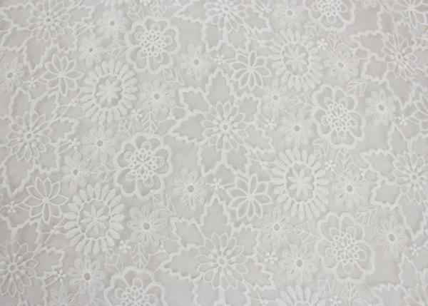 Custom Nylon Mesh Embroidery Dying Lace Fabric For Wedding Dresses Eco Friendly