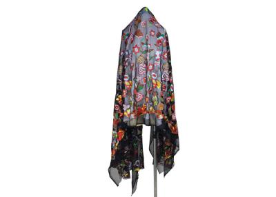 China Floral Multi Colored Antique Lace Fabric With Fine Pattern And Bright Luster Color for sale