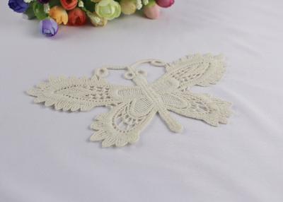 China Chemical Embroidery Lace Applique Patches For Dresses Butterfly Shaped for sale
