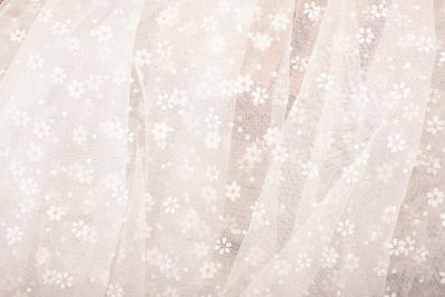 China Wedding Bridal Nylon Lace Fabric / Nylon Netting Fabric With Small Dot Flowers for sale