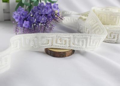 China Irregular Graph 100% Cotton Lace Fabric Trim For Garment By The Yard Water Soluble for sale