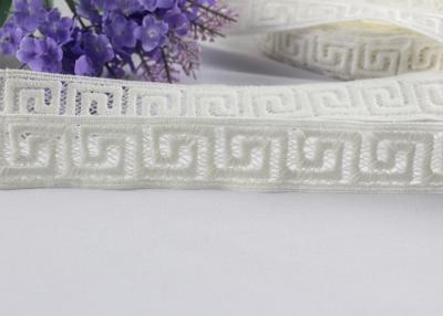 China Irregular Graph 100% Cotton Lace Fabric Trim For Garment By The Yard Water Soluble for sale