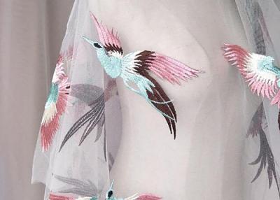 Cina Tessuto ricamato per i vestiti, tessuto nuziale del pizzo di Phoenix Tulle del pizzo dall'iarda in vendita